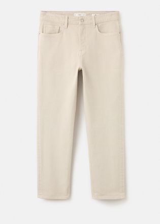 Mango Jean Ben cropped tapered-fit sable - Homme - 40 - MANGO MAN