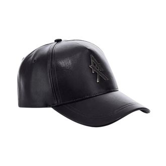 A|X Armani Exchange Kunstleder-Baseballkappe - - Accessories - Damen - Schwarzk - ONE SIZE