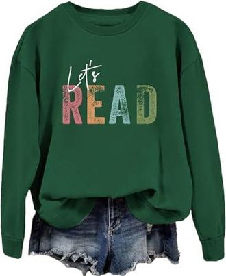 Generic Sweatshirts pour femmes UK sweatshirts UK pour femmes, imprim&eacute; graphique, haut surdimensionn&eacute;, col rond, manches longues, automne hiver, d&eacute;contract&eacute;, 