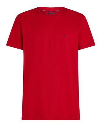 Tommy Hilfiger Softes T-Shirt mit kleiner Logo-Stickerei, Regular Fit in