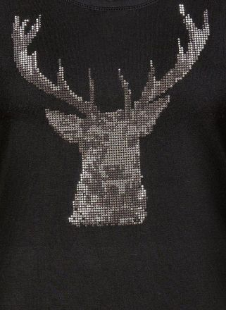 Trigema T-Shirt TRIGEMA T-Shirt Glitzer-Hirsch (1-tlg)