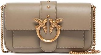 Pinko sac à épaule bandoulière Love One Pocket C Noce - Antique Gold taupe