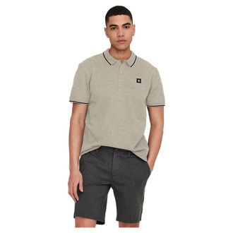 Only & Sons Herren Onsfletcher Slim Noos Poloshirt, Chinchilla, M EU