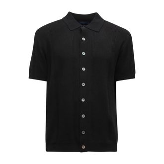 Daniele Fiesoli Homme, Chemises, Noir, Taille: XL 2086 Chemise Tricot&eacute;e
