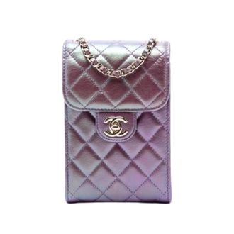 Chanel Pre-owned Vintage Quilted Crossbody Bag - - Pre-owned - Damen - Lila - ONE SIZE