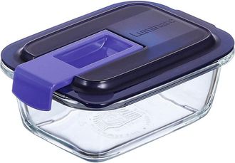 Luminarc EASY BOX RECHTHOEK 38CL BLAUW DEKSELTEMPERED SODO