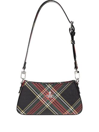 Vivienne Westwood mini sac porté épaule à carreaux - Noir