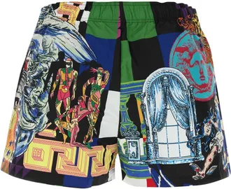 Versace Mens Printed Polyester Swimming Shorts Costumi Da Bagno Swimwear