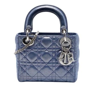 Dior Sac &agrave; main Lady Dior doccasion - Femme - Pre-owned - Bleu - Taille: ONE Size