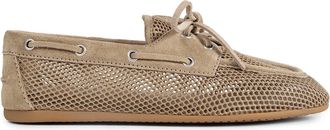 Miu Miu Mesh And Suede Loafers