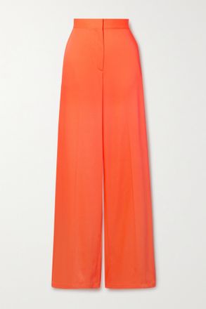 Christopher John Rogers Pantalon Large En Serge - Orange