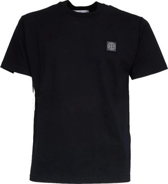 Stone Island Homme, Tops, Bleu, Taille: L T-Shirt Logo