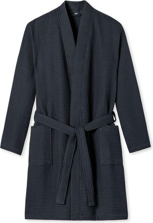 Schiesser Herren Waffelpique 100 Cm Länge - Bio Baumwolle Bademantel, Anthrazit_178401, XL EU