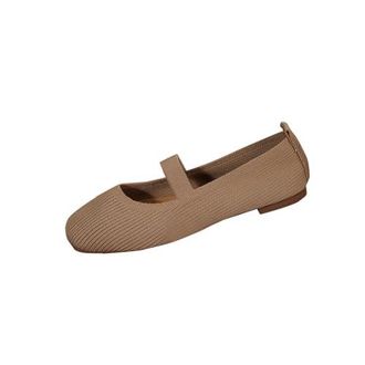 Generic Chaussures Mary Jane respirantes en tricot pour femme - Couleur unie - Classiques, l&eacute;g&egrave;res et confortables - Pour le travail en plein air, kaki, 38.5 