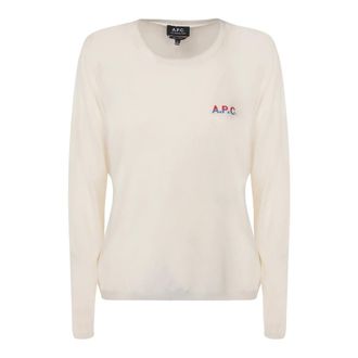 A.P.C. A.p.c., Femme, Pulls, Blanc, Taille: 42 FR Pull ras du cou Albane