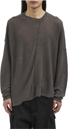Isabel Benenato Isabel Benenato, Homme, Pulls, Brun, Taille: L Maglia Girocollo in Lino