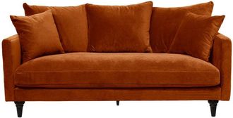 DRAWER Drawer - Canapé 3 places en velours pieds tournés - Rouille - villabon