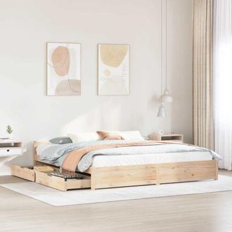 vidaXL Cadre de lit sans matelas 160x200 cm bois massif de pin Vidaxl