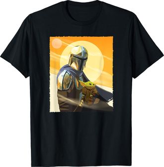 Star Wars The Mandalorian Mando and the Child Clan of Two T-Shirt