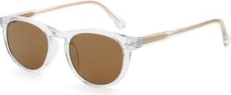 Generic Lunettes De Soleil R&eacute;tro Tendance For Femmes, Photos De Rue Et Hommes, Lunettes De Soleil De Sport Et De Vacances(Brown)