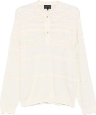 Emporio Armani Homme, Pulls, Blanc, Taille: S Pull ras du cou en m&eacute;lange de coton Lyon