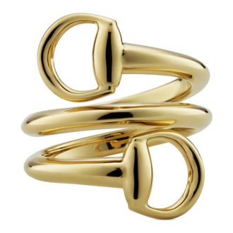 Gucci Ybc837799001 - Horsebit Ring in Gelbgold - - Accessories - Damen - Gelb - 53 MM