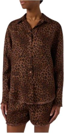 Saint Barth Femme, Blouses et Chemises, Brun, Taille: 40 FR Cristal Shirt