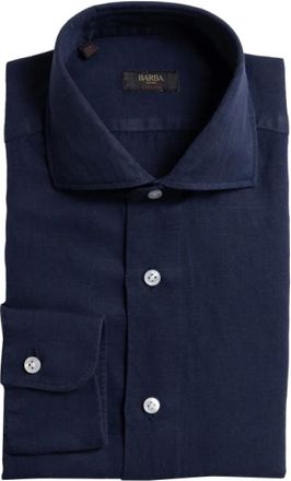 Barba Homme, Chemises, Bleu, Taille: 5XL Chemise en lin
