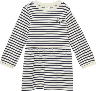 s.Oliver Leichtes Sweat-Kleid mit glitzerndem Stickerei-Detail