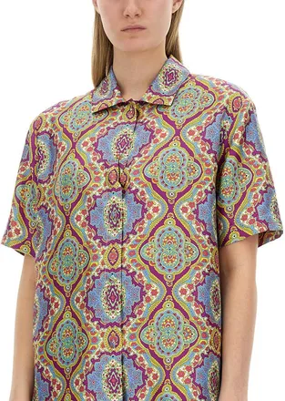 Etro Printed Silk Shirt - Multicolor