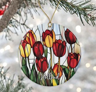 Generic Weihnachtsdeko Holland Bunte Weihnachtsanh&auml;nger Mit Schnur Ornamente Keramik F&uuml;r Hochzeit Christbaum Fenster