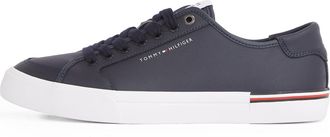 Tommy Hilfiger Herren Vulcanized Sneaker Core Corporate Leather Low Top, Blau (Desert Sky), 44