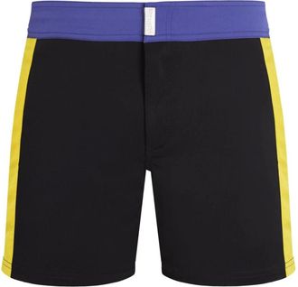 Vilebrequin Homme, Maillots de bain, Noir, Taille: XL Merle Color Block Swim Trunks