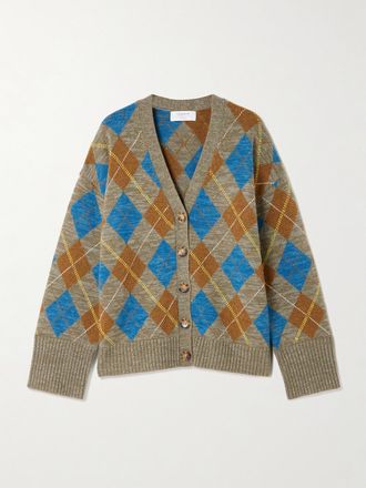 La Ligne Cardigan En Laine Et Cachemire M&eacute;lang&eacute;s &Agrave; Motif Jacquard Hamish - Multicolore