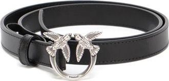 Pinko Pinko, Femme, Accessoires, Noir, Taille: XS Ceinture en Cuir Noir Love Berry
