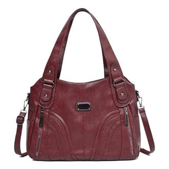 Generic GSenhui Sac &agrave; bandouli&egrave;re en cuir synth&eacute;tique pour femme avec bandouli&egrave;re - Sac spacieux pour le quotidien - En polyur&eacute;thane textur&eacute; - Polyvalent - Po