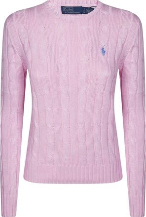 Polo Ralph Lauren Femme, Pulls, Rose, Taille: 40 FR Maglia GC Treccia