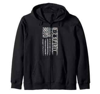 The Salty Veteran B2 Spirit Amerikanische Flagge Milit&auml;r Stealth Bomber Camo B2 Kapuzenjacke