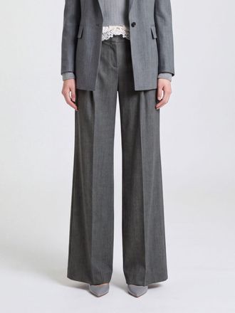 Ermanno Scervino Pantalon large &agrave; taille haute &agrave; motif chevron en laine froide