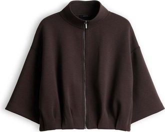 OPUS Sweatjacke aus Scuba mit O-Form Fixierte Falten f&uuml;r moderne Struktur