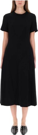 Theory Femme, Robes, Noir, Taille: 38 FR SS Flare Midi Dr