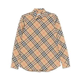Burberry Homme, Chemises, Beige, Taille: S Chemise Beige &agrave; Boutons Manches Longues