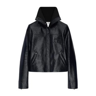 Courr&egrave;ges Reedition Vinyl Jacket - - Jackets - Damen - Blau - S