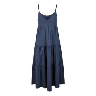 Max Mara Jersey langes Kleid mit Tunika-Verschluss - - Dresses - Damen - Blau - S