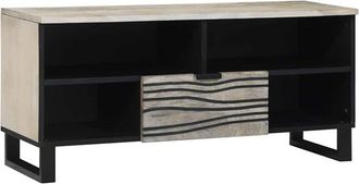 vidaXL Vidaxl - Medienlagerungsschränke & Regale mit Regal Weiß und Schwarz