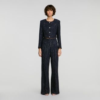 Sandro Pantalon en tweed fantaisie