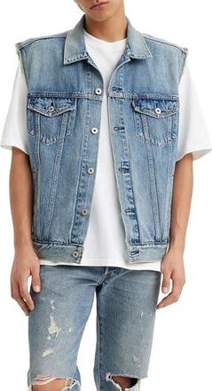 Levi's Relaxed Trucker Gilet en jean pour homme, Veste bleue Kentucky, M