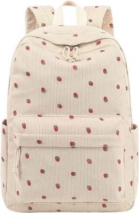Generic Sac &agrave; dos d&eacute;cole pour adolescentes, sacs &agrave; livres, lyc&eacute;e, dames, sacs &agrave; dos de voyage pour hommes ordinateur portable, beige, taille unique