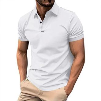 Generic Rrongwn Polo pour homme - Pour le sport de plein air - T-shirt de golf - Manches courtes - Extensible - Style sportif - Pour lext&eacute;rieur - Coupe ajust&eacute;