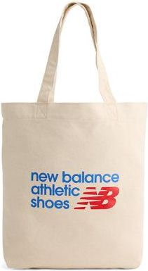 New Balance Unisexe NB Graphic Tote en Blanc/Rouge, Coton, Taille OSZ